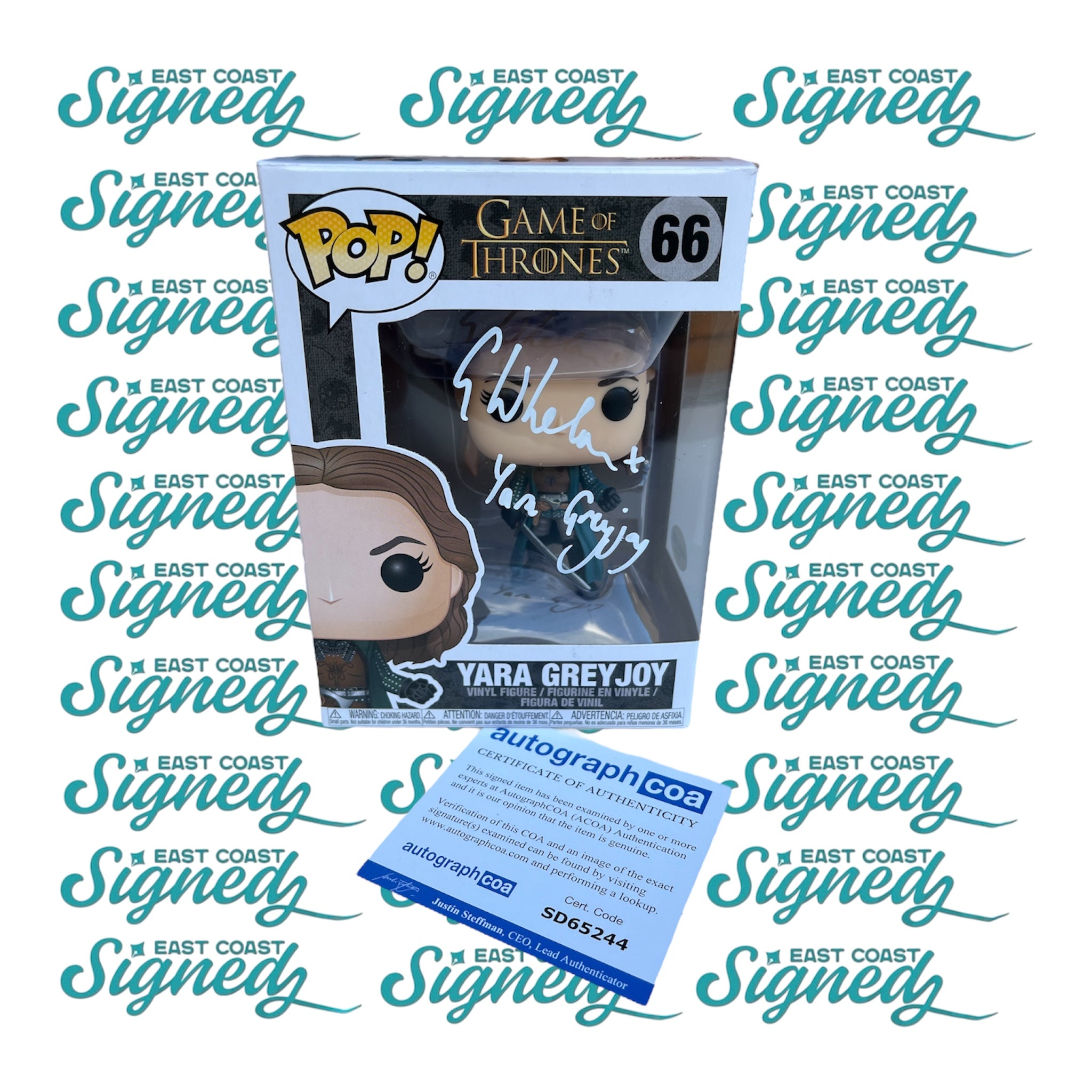Gemma Whelan signed Game of Thrones Yara Greyjoy Funko Pop #66 – East ...